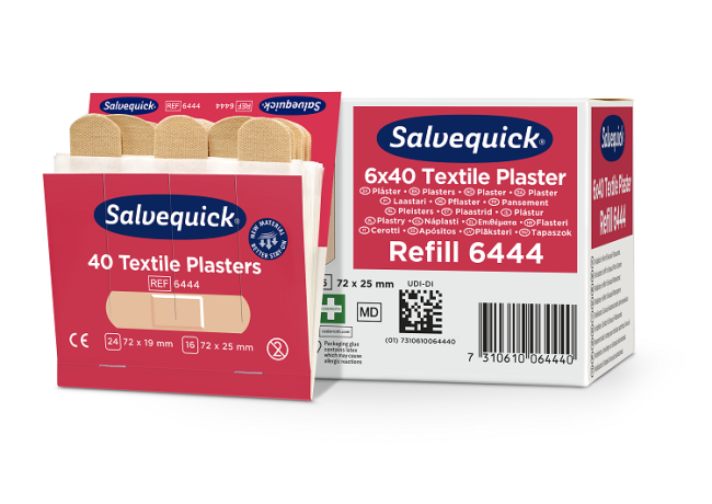 torenko.ch - Textilheftpflaster 6x40 Pflaster Refill Salvequick Cederroth