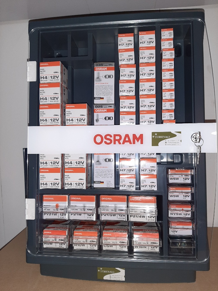 torenko.ch - Osram Lampenschrank bestückt inkl. Xenon-Lampen